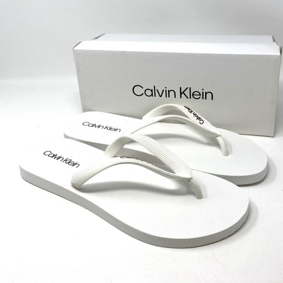 Calvin Klein | Shoes | Mega Salecalvin Klein Halley Logo Flip Flop ...
